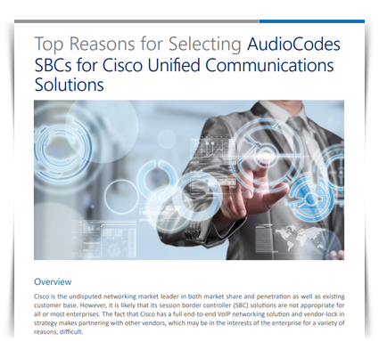 AudioCodes Application Note: Top reasons for Selecting AudioCodes ...